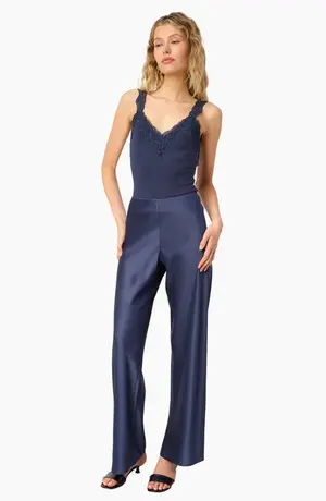 Cami Nyc Lani Lace Trim Tank Top - Harbor