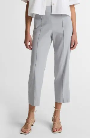 Vince Pintuck Linen-blend Tapered Trousers - Bay Mist