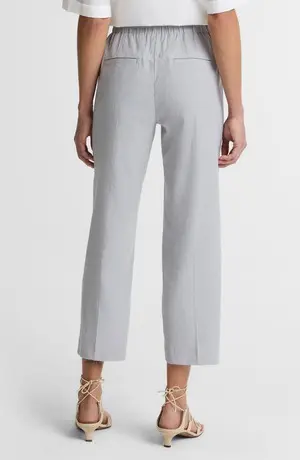 Vince Pintuck Linen-blend Tapered Trousers - Bay Mist