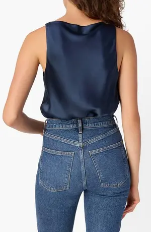 Cami Nyc Marris Sleeveless Silk Top - Moody Blue