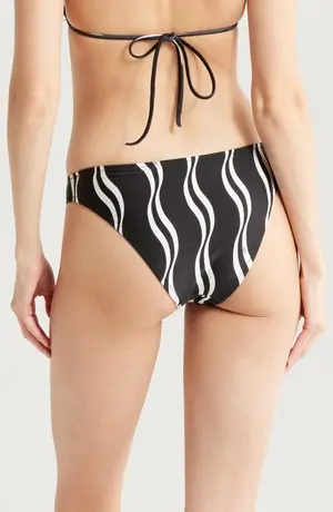 Solid & Striped Tati Bikini Bottoms - Wavy Stripe Noir