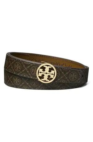 Tory Burch Tory Burch Reversible Leather Belt French Press / Gold
