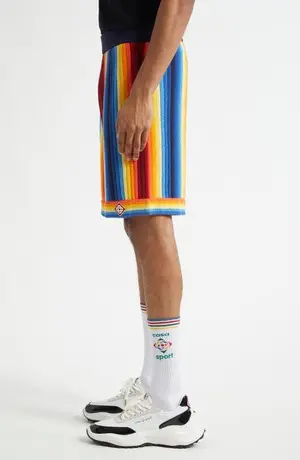 Casablanca Gradient Stripe Terry Cloth Shorts