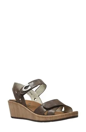 WOLKY Sanibel Platform Wedge Sandal - Cedar Brown