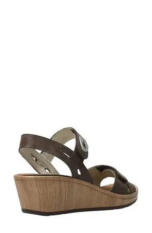 WOLKY Sanibel Platform Wedge Sandal - Cedar Brown