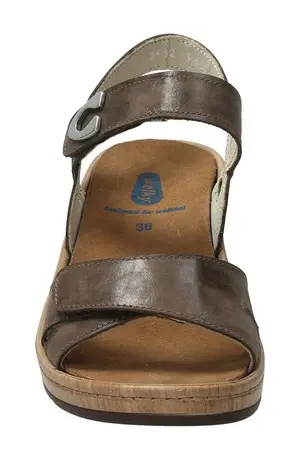 WOLKY Sanibel Platform Wedge Sandal - Cedar Brown