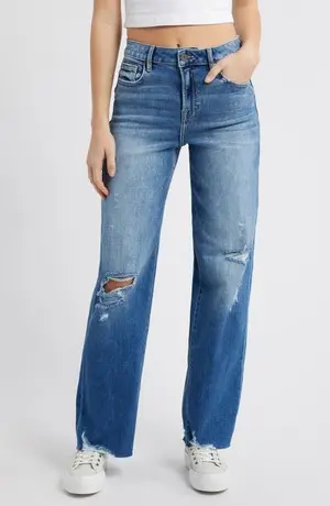 Hidden Jeans Distressed Bottoms For Women