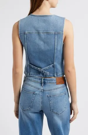 HIDDEN JEANS Fitted Denim Vest