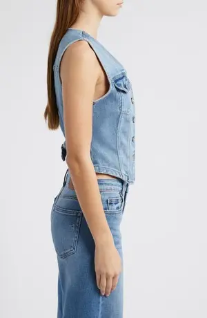 HIDDEN JEANS Fitted Denim Vest