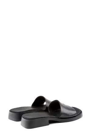 Camper Dana Leather Slide Sandal - Black