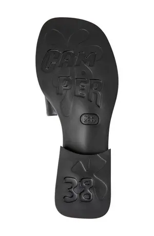 Camper Dana Leather Slide Sandal - Black
