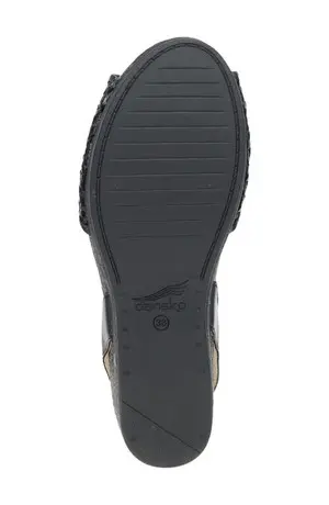 Dansko Stella Ankle Strap Platform Wedge Sandal - Black