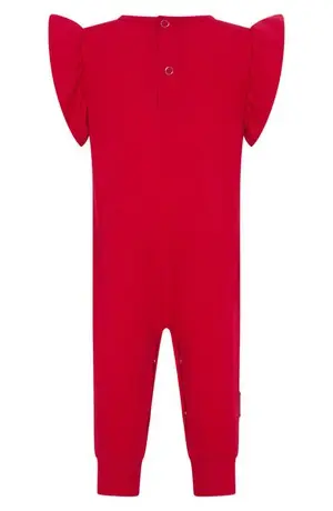 TINY TRIBE Core Ruffle Shoulder Cotton Jersey Romper