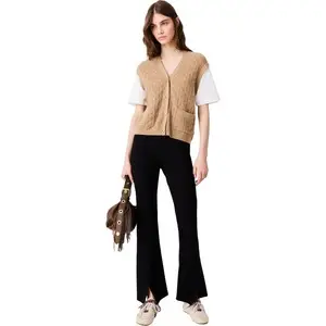 Maje Slit Trousers - Black