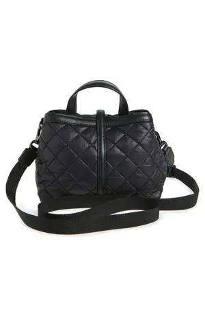 Mz Wallace Mini Astor Diamond Quilted Bag - Black