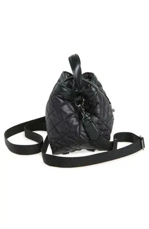 Mz Wallace Mini Astor Diamond Quilted Bag - Black