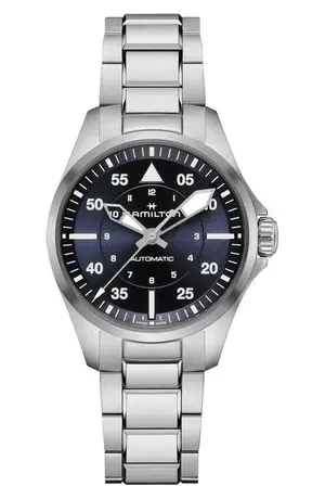 Hamilton Khaki Aviation Pilot Automatic Bracelet Watch - Blue