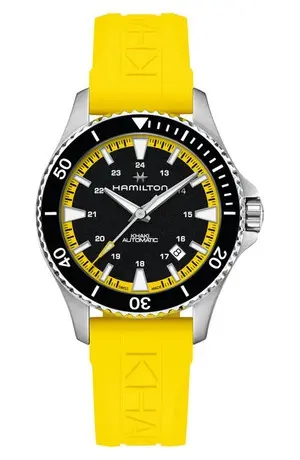 Hamilton Khaki Scuba Automatic Watch With Rubber Strap - Black