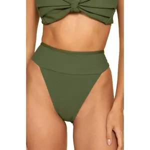 MONTCE Tamarindo Bikini Bottom - Olive Micro Scrunch