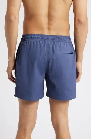 CHUBBIES The Sketches 5.5-inch Ribbed Swim Trunks - Navy