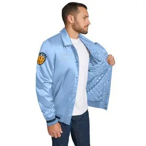 Tommy Hilfiger Memphis Grizzlies Varsity Jacket - Light Blue