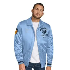Tommy Hilfiger Memphis Grizzlies Varsity Jacket - Light Blue