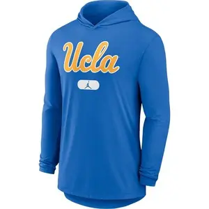 JORDAN BRAND Ucla Bruins Lightweight Performance Long Sleeve Hoodie T-shirt - Blue