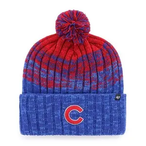 '47 Chicago Cubs Cascade Cuffed Knit Hat With Pom - Royal