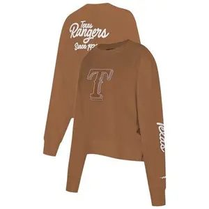 PRO STANDARD Texas Rangers Paint The City Pullover Cropped Sweatshirt