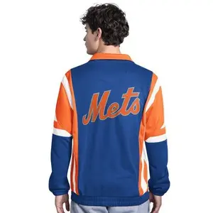 STARTER New York Mets Contender Tricot Full-zip Track Jacket - Royal