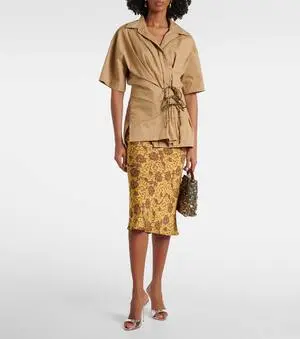 Paris Texas Lidia 105 Mirrored Leather Mules - Gold
