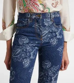 Etro Floral Jacquard Slim Jeans