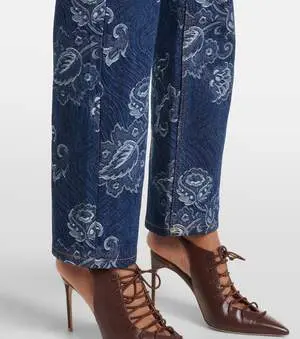 Etro Floral Jacquard Slim Jeans