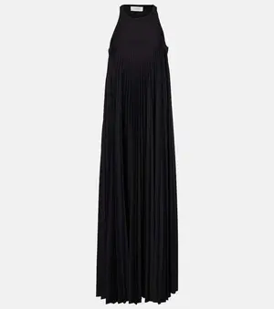 Sportmax Plissé Jersey Maxi Dress