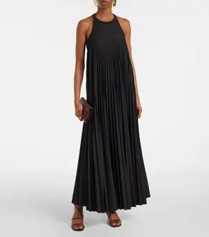 Sportmax Plissé Jersey Maxi Dress