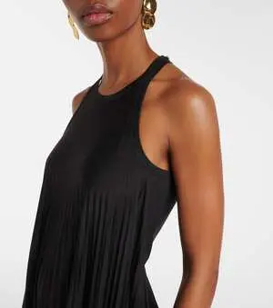 Sportmax Plissé Jersey Maxi Dress