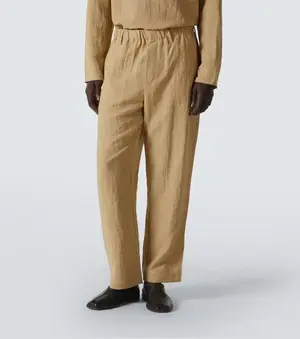 Commas Mid-rise Straight Pants - Beige