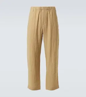 Commas Mid-rise Straight Pants - Beige