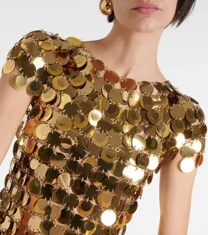 Rabanne Embellished Top - Gold