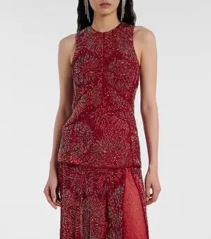 Rabanne Embellished Top - Red