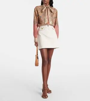 Valentino Garavani Voyage Imaginaire Cotton Muslin Blouse