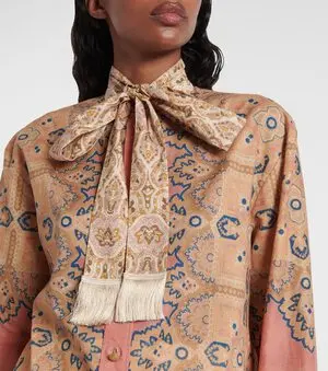 Valentino Garavani Voyage Imaginaire Cotton Muslin Blouse
