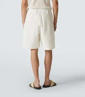 Commas Embroidered Linen And Cotton Shorts