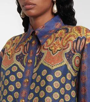 Valentino Garavani Voyage Imaginaire Vlogo Linen Blouse - Multicoloured