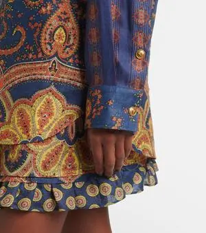 Valentino Garavani Voyage Imaginaire Vlogo Linen Blouse - Multicoloured