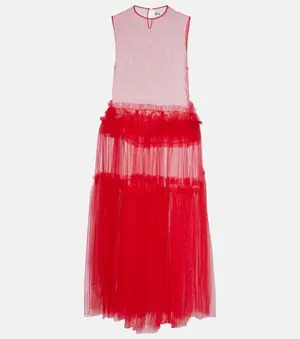 Sheer Tulle Maxi Dresses