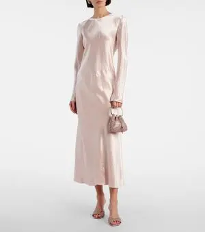 JIMMY CHOO Skye 70 Embellished Suede Mules - Pink