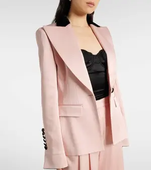 Nina Ricci Twill Double-breasted Blazer