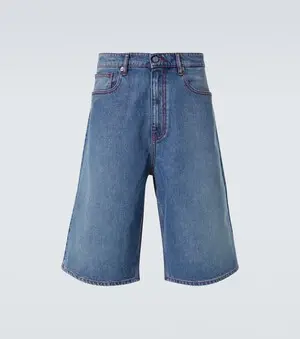 ERL Indiana Denim Bermuda Shorts - Blue