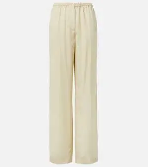 JOSEPH Tahiti Straight Leg Trousers - Beige